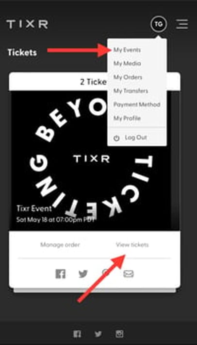 Viewing, Accessing, and Updating Your Tickets
