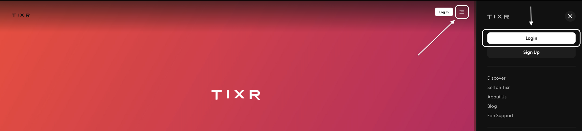 Accessing Your Tixr Account