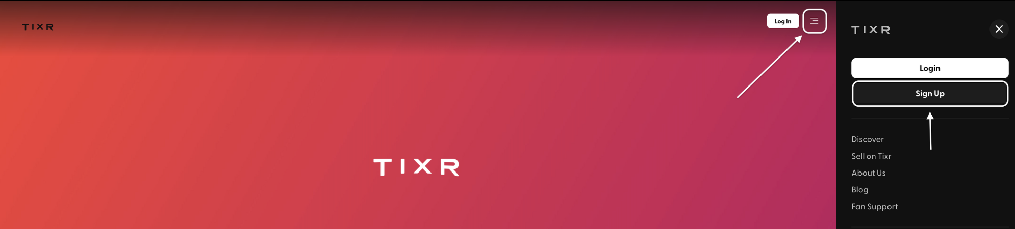 Accessing Your Tixr Account