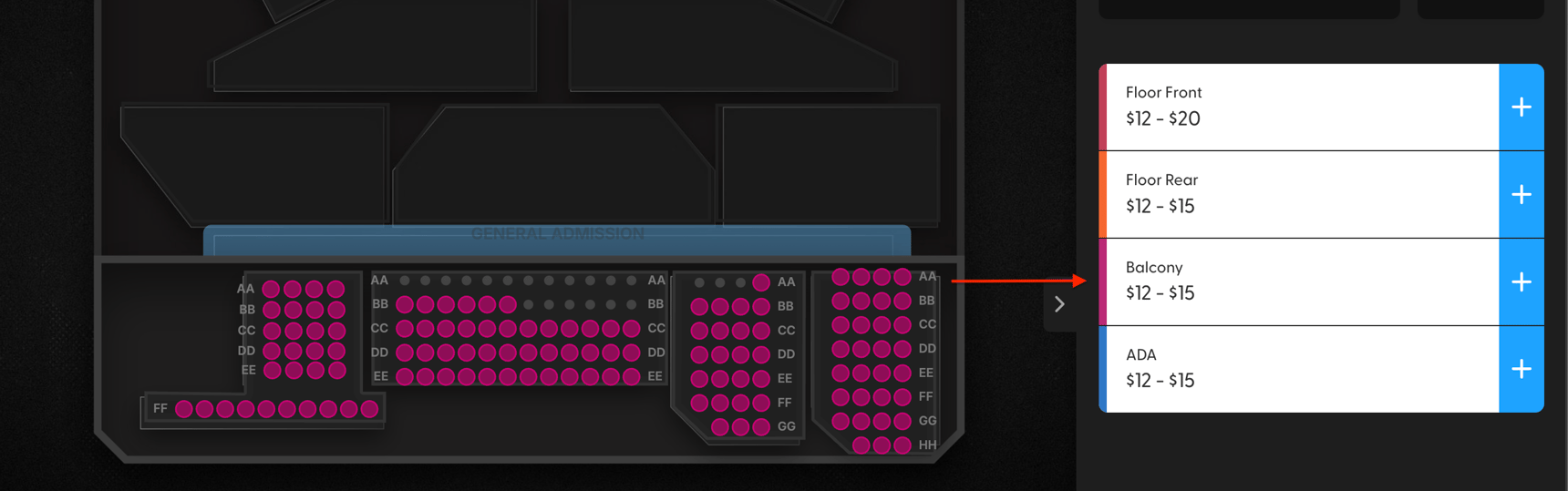 Selecting Reserved Seats