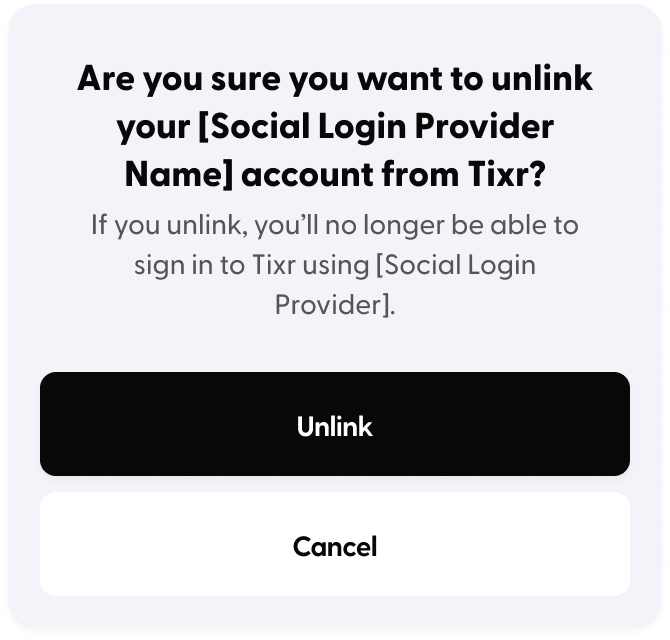 Understanding Apple/Google/Facebook Sign In on Tixr