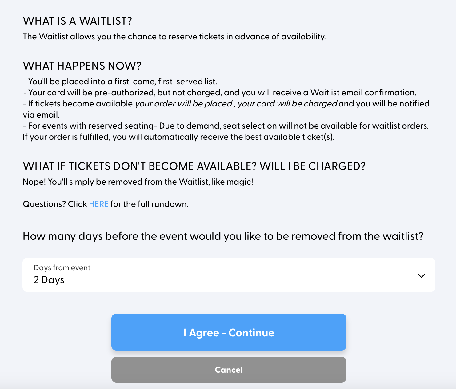 Joining, Updating, and Leaving Waitlists